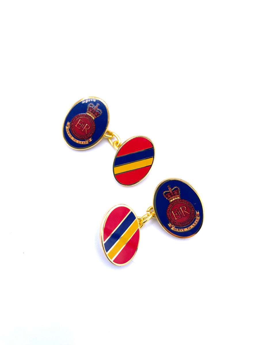 Cufflinks - RMAS CR Crested- Chain – Sandhurst Trust